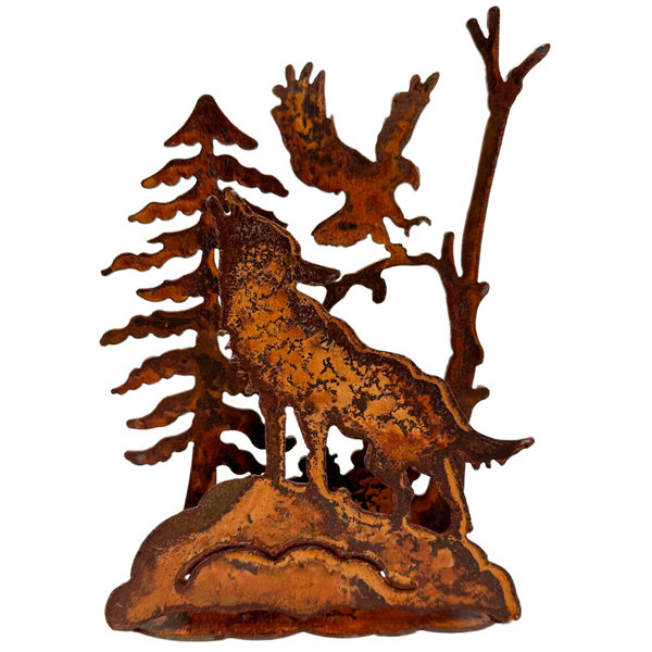 Weathered Wolf & Eagle - Made In Canada Gifts