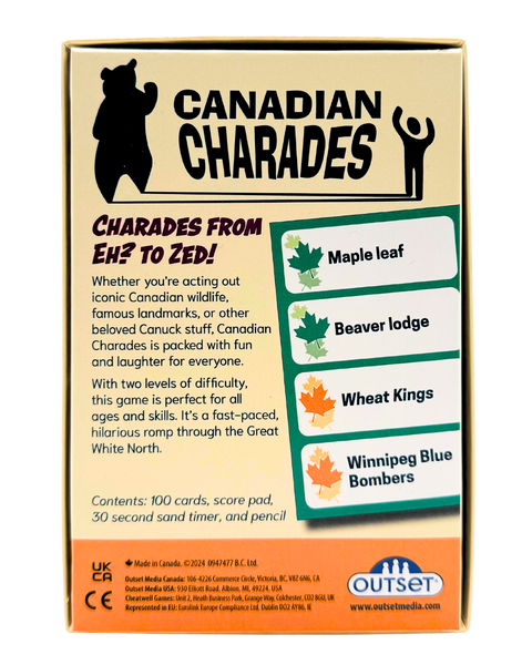 Canadian Charades - Made In Canada Gifts
