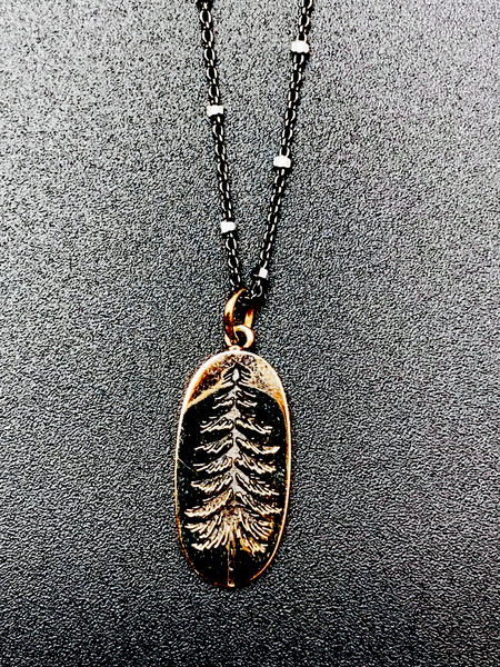 Pine Tree Necklace - Bronze - Made In Canada Gifts