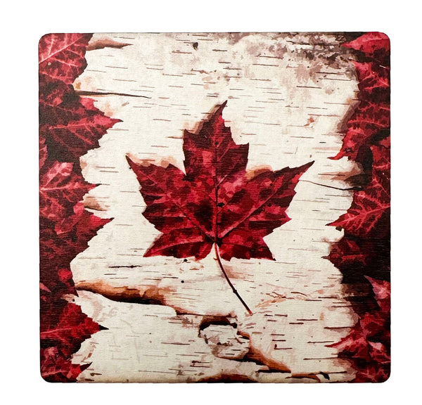 Maple Leaf Flag Coaster - Made In Canada Gifts