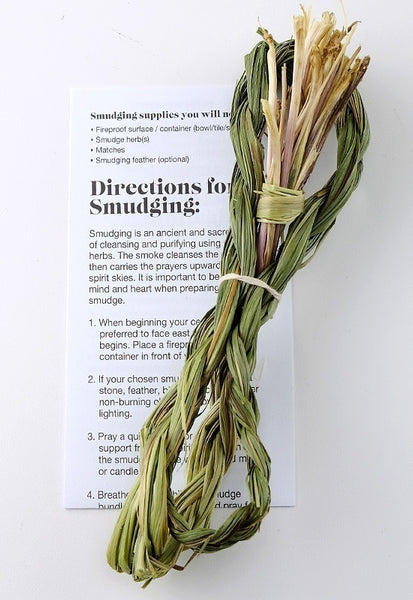 Traditional First Nations Smudge Braid - Sweetgrass - Made In Canada Gifts