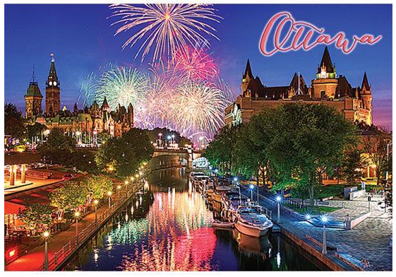 Fireworks in Ottawa - Postcard - Made In Canada Gifts