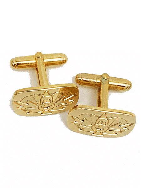 First Nations Maple Leaf Cufflinks - Gold - Made In Canada Gifts